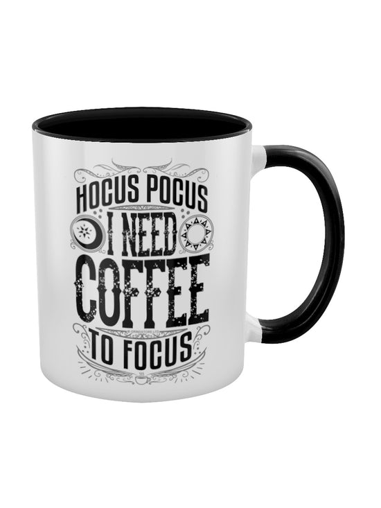 Hocus Pocus I Need Coffee To Focus Black Inner 2-Tone Mug – Buy at ...