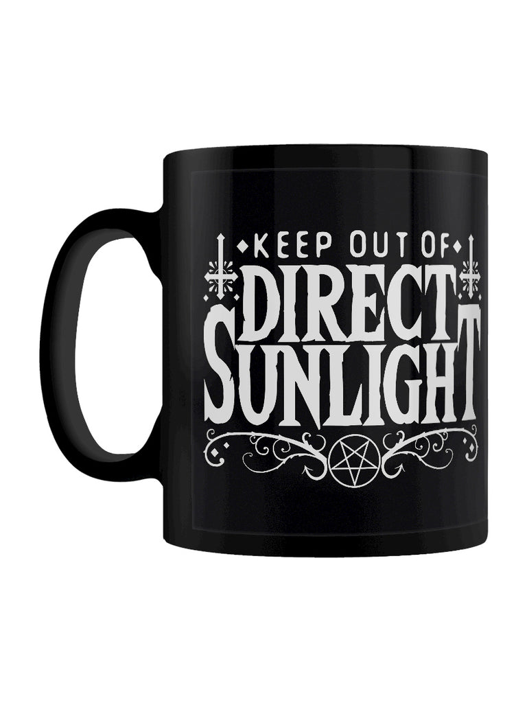 Keep Out Of Direct Sunlight Black Mug – Grindstore Wholesale