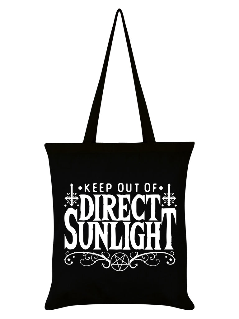 Keep Out Of Direct Sunlight Black Tote Bag – Grindstore Wholesale
