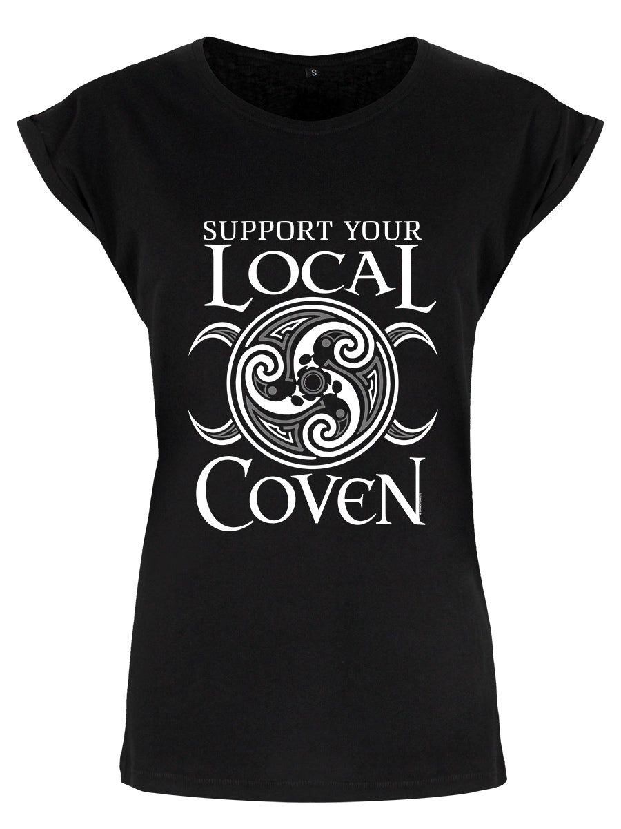 Support Your Local Coven Ladies Premium Black T-Shirt – Buy at Stubbs Mugs
