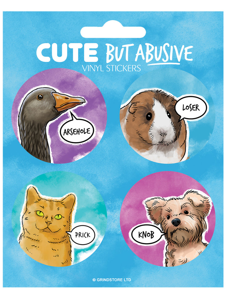 Cute But Abusive Vinyl Sticker Set – Grindstore Wholesale