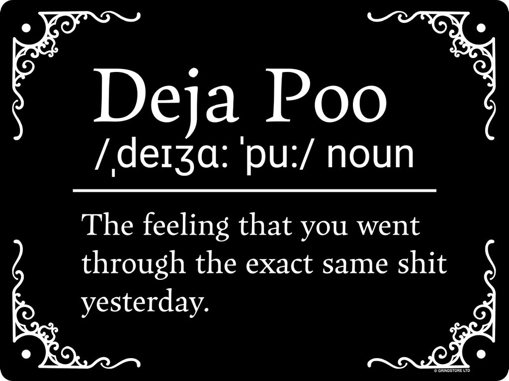 Deja Poo Definition Mini Tin Sign – Grindstore Wholesale
